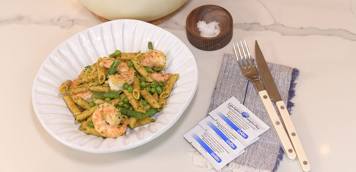 High-Protein Shrimp Pasta Recipe – LivOn Labs